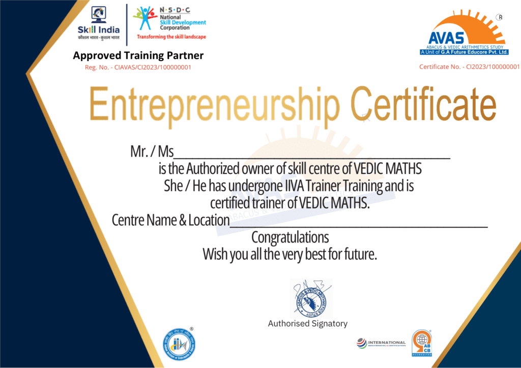 Franchise Model – AVAS: Abacus and Vedic Arithmetic Studies