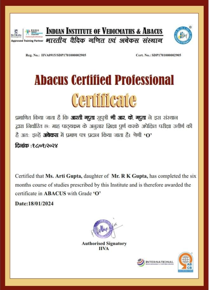 Abacus Teacher Training | Certified by AVAS