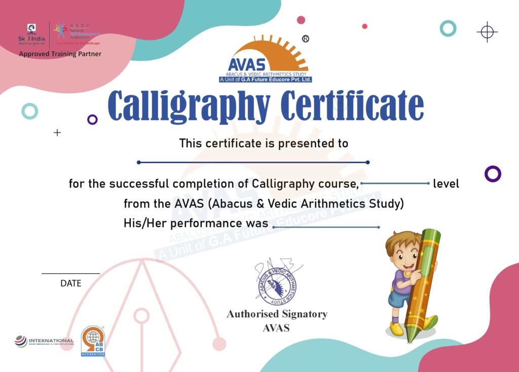 Calligraphy for Kids | Creative Writing & Art with AVAS